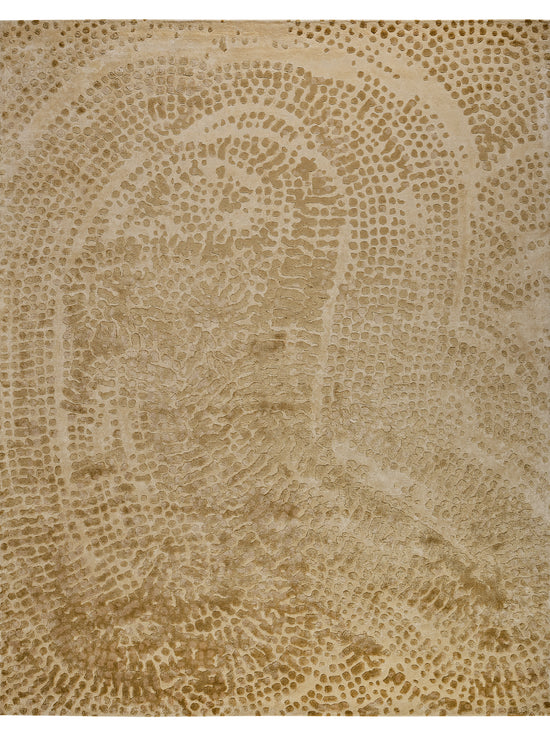 Knell Ivory Gold Handmade Luxury Carpet – 100% Botanical Silk | Hand ...